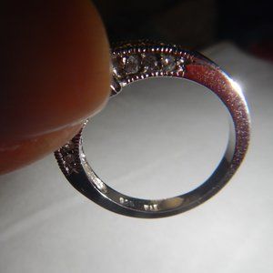 Jewelry | Round Pink Cz Stone Ring With Clear Cz Accents | Poshmark